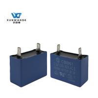 China Air Conditioner Capacitor CBB61 450V 2.5uf AC start Capacitor Blue ROHS 187 Terminal for sale