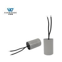 China Air Conditioner Fan Capacitor CBB60 450V 3.5UF Grey Plastic Shell 50 / 60HZ RoHS for sale