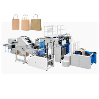 China Fully Automatic Roll Fed Twisted Handle Paper Bag Machine for sale