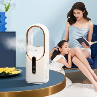 China Bladeless Electric Mist Fan with 2200mAh Battery and 160ml Water Capacity - Portable Cooling Humidifier for sale