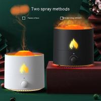 China Jellyfish Fire Volcano Humidifier with 150ml Water Tank and 5V/2A Power - Portable Aroma Diffuser with LED Effects for sale