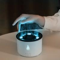 China Volcano 360ML Ultrasonic Essential Oil Aroma Diffuser with Remote Control and Flame Effect Humidifier for sale