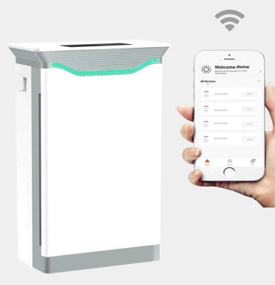China HOMEFISH Negative Ion Air Purifier with UVC Sterilization 410m³/h CADR HEPA H13 Filter 220V Smart WiFi Control for sale