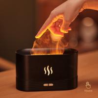 China Homefish OEM 180ml Simulation Flame Aroma Diffuser Humidifier with 25dB Quiet Operation and USB Power for sale