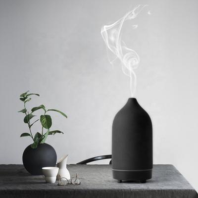 China Homefish 100ml Ceramic Ultrasonic Aroma Diffuser with LED Light - 12W Power, 20-30ml/h Mist Output for sale