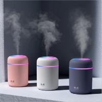 China DQ-107 Ultrasonic Car Humidifier with 7-Color LED Light | 7.8×7.8×12cm Portable USB Air Diffuser for sale
