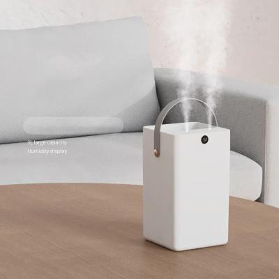 China 3L Digital Screen Air Humidifier with Dual Spray Nozzles, USB Power, 130x130x225mm Size for sale