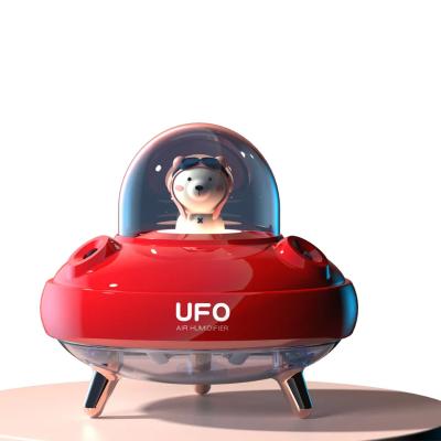 China 400ML UFO Humidifier with Dual Nozzle Spray, USB Rechargeable, 6-Hour Runtime and Colorful Night Light for sale