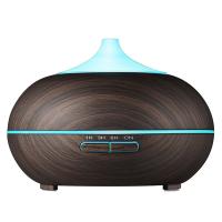 China Wood Grain Essential Oil Diffuser & Air Humidifier with 7 LED Colors, 500ml Capacity, 30ml/h Mist Output for sale