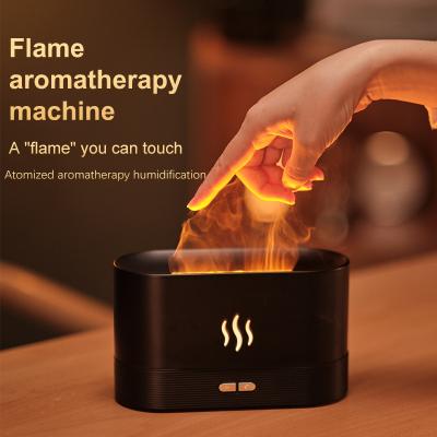 China USB Simulation Flame Aroma Diffuser Humidifier 180ml Essential Oil Cool Mist Ultrasonic for Bedroom for sale