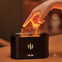 China USB Ultrasonic Humidifier 180ml Simulation Flame Aroma Diffuser Essential Oil Diffuser for Bedroom for sale