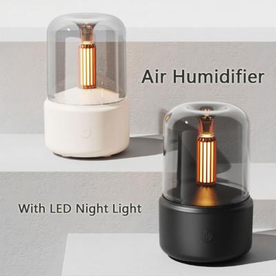 China 120ml Essential Oil Diffuser with Candle Light Effect USB Aromatherapy Humidifier 10-15mlh Spray for sale