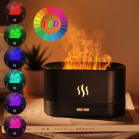 China USB Ultrasonic Flame Humidifier 180ml RGB Essential Oil Diffuser with Auto Shutoff for sale