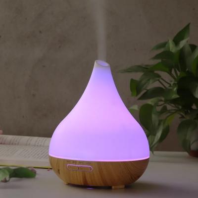 China 400ml Wooden Aroma Diffuser with Remote Control and LED Light - 210×170mm Size, 600g Weight for sale