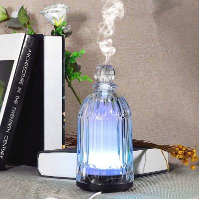 China HOMEFISH 120ml Glass Ultrasonic Aromatherapy Diffuser with Colorful LED Light for sale