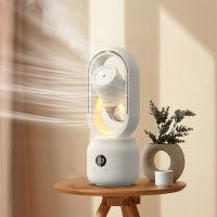 China HOMEFISH 300ml Water Tank 2000mAh Rechargeable Bladeless Humidifier Fan Portable Mister Cooler for sale