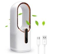 China HOMEFISH Bladeless Fan Humidifier 160ml USB Rechargeable Air Cooler 2200mAh 3 Speed for sale