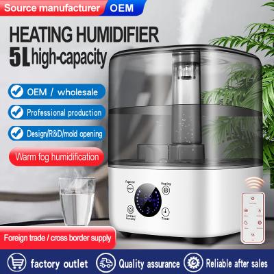 China HOMEFISH 5L Large Capacity Cool Mist Humidifier 280-380ml/h Ultrasonic for Bedroom for sale