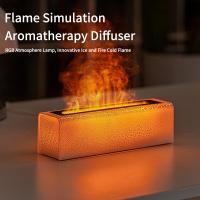 China Lava Flame Simulation Aromatherapy Diffuser Humidifier 260mm with Atmosphere Light for sale
