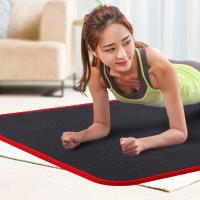 China 10mm Thickened Yoga Exercise Mat / Non Slip Gym Fitness Mat With Yoga Bag & Strap for sale
