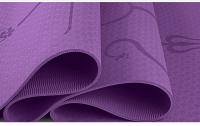 China Beginner Fitness Yoga Mat TPE Yoga Mat Non Slip Gym Fitness Mat With Position Line for sale