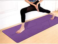 China Beginner Fitness Yoga Mat TPE Yoga Mat Non Slip Gym Fitness Mat With Position Line for sale