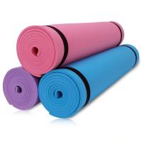China Colorful Anti Slip Yoga Mat , Gym Fitness Thick Exercise Mats With Bandages for sale