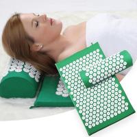 China Acupressure Relieve Stress Back Spike Mat , Yoga Massage Mat With Pillow for sale