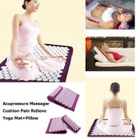 China Acupressure Relieve Stress Back Spike Mat , Yoga Massage Mat With Pillow for sale