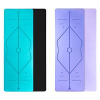 China Eco Friendly TPE Fitness Yoga Mat Double Layer Non Slip Sport Carpet Pads for sale