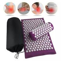 China Massager Cushions Lotus Acupressure Mat Pillow Head Neck Anti Stress Needle Massager for sale