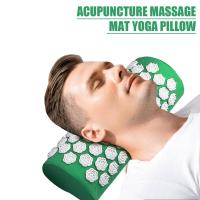 China Massager Cushions Lotus Acupressure Mat Pillow Head Neck Anti Stress Needle Massager for sale