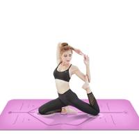 China Non Slip Fitness Yoga Mat / TPE Yoga Mat Pilates Gym Exercise Sport Living Room Pads for sale