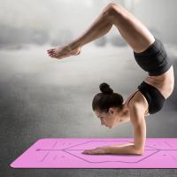 China Non Slip Fitness Yoga Mat / TPE Yoga Mat Pilates Gym Exercise Sport Living Room Pads for sale