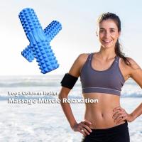 China Hollow Yoga Roller Pilates Fitness Foam Roller Muscle Relaxation Training Equipment for sale