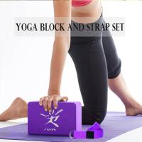 China Gym Yoga Exercise Blocks Set Pilate Brick / Yoga Stretching Belt Bolster for sale