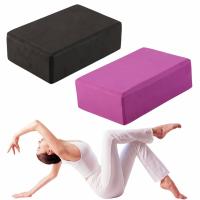 China Black Yoga Exercise Blocks Indoor Foam Yoga Brick Stretching Aid Gym Pilates for sale