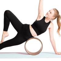 China Mandala Pattern Yoga Roller Wheel backbend Natural Cork Yoga Auxiliary Wheel / Massage Wheel for sale