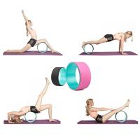 China Colorful Beginner Yoga Wheel , Yoga Back Roller Wheel With Thick Padding for sale