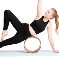 China Fitness Yoga Roller Wheel , Cork Yoga Wheel  TPE Yoga Circles Gym Workout Back Training Tool for sale