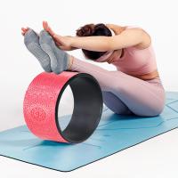 China Practical Anti Slip Yoga Roller Wheel PU Rubber Yoga Circle Full Body Back Training Tool for sale