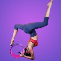 China Abdomen Trainer Yoga Back Wheel , Yoga Stretch Roller Fitness Auxiliary Equipment for sale