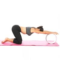 China TPE Yoga Roller Wheel  Fitness Pilates Circle Waist Shape Gym Workout Back Training Tool for sale