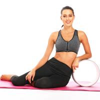 China TPE Yoga Roller Wheel  Fitness Pilates Circle Waist Shape Gym Workout Back Training Tool for sale