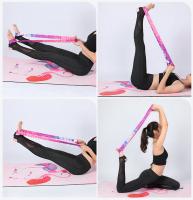 China Stretch Fitness Yoga Mat Sling , Adjustable Elastic Yoga Strap Belt Exercise for sale