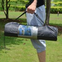 China Black Yoga Mat Carry Bag Exercise Fitness Carrier Nylon Mesh Center Adjustable Sports Carry Bags for sale