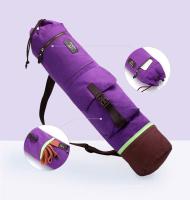 China Large Capacity Yoga Mat Carry Bag Carrier Durable Canvas Cotton Yoga Pilates Backpack for sale