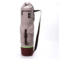 China Large Capacity Yoga Mat Carry Bag Carrier Durable Canvas Cotton Yoga Pilates Backpack for sale