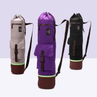 China Large Capacity Yoga Mat Carry Bag Carrier Durable Canvas Cotton Yoga Pilates Backpack for sale