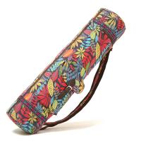 China Canvas Material Printed Yoga Bag , Sports Mat Bag Pilates Mat Backpack for sale